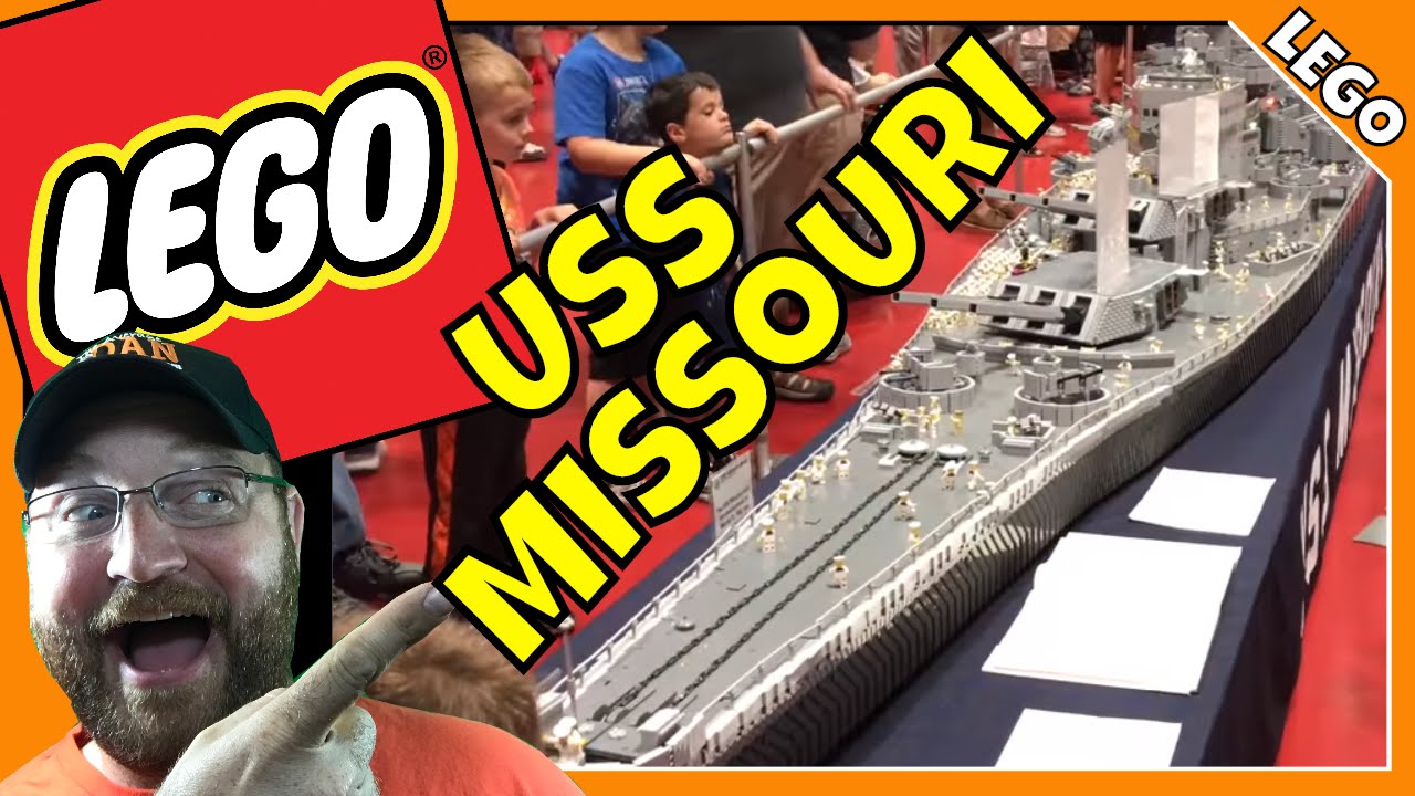 Lego USS Missouri | Lego Exhibit | Brick Universe, Madison WI - YouTube