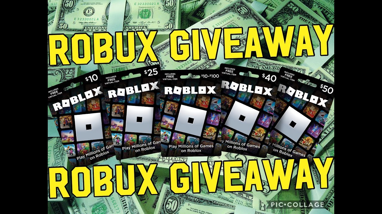 ROBUX GIVAWAY!!(ROBLOX) - YouTube