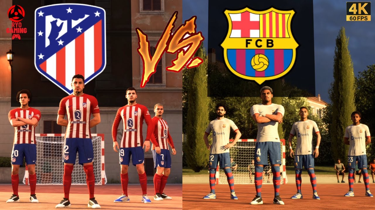 EA FC24 - Atletico Madrid vs Barcelona Futsal | 4K 60FPS PC Gameplay ...