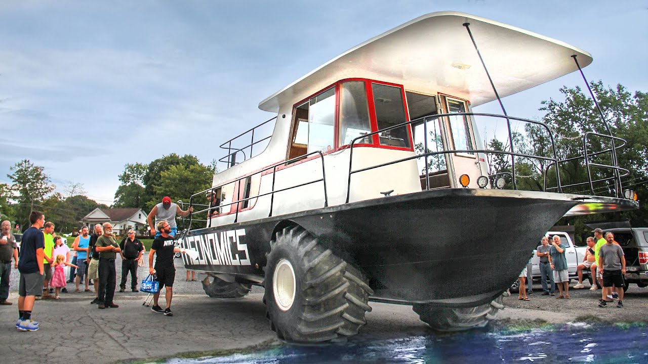 Amphibious Driving Houseboat Full Build - Ultimate Off-Road RV - YouTube