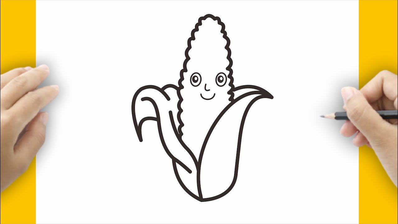 HOW TO DRAW CORN SMILE SO CUTE | CORN DRAWING - YouTube