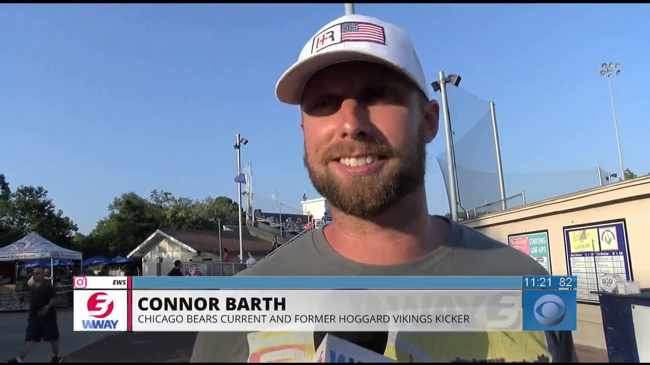 Connor Barth throws first pitch in Sharks win - YouTube