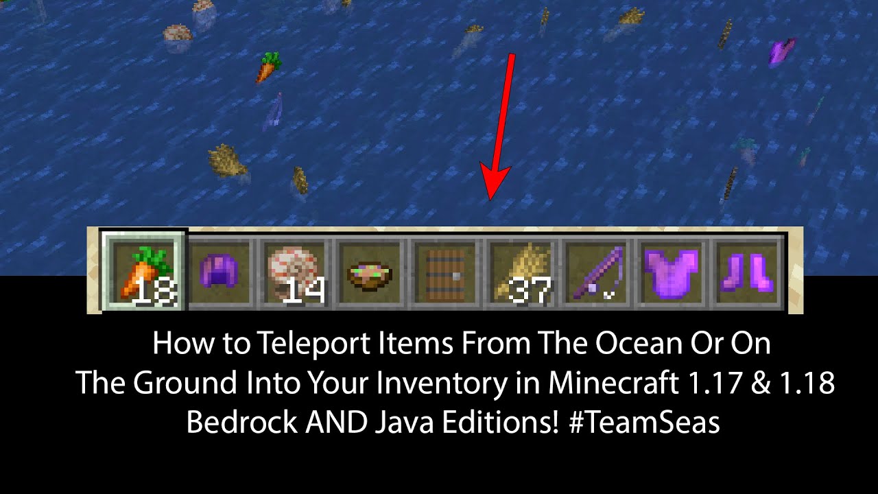 How to teleport items directly to your inventory in Minecraft 1.17 & 1. ...