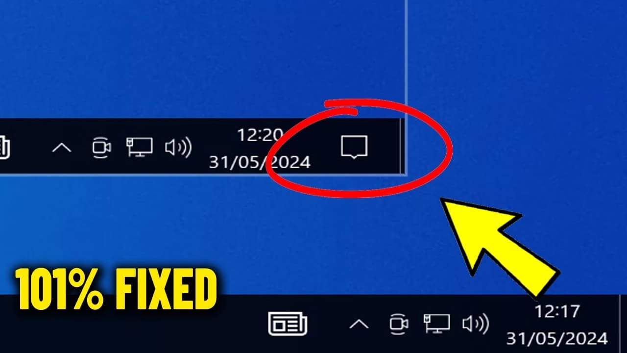 Action Center icon is missing from the taskbar in Windows 10 - How To ...