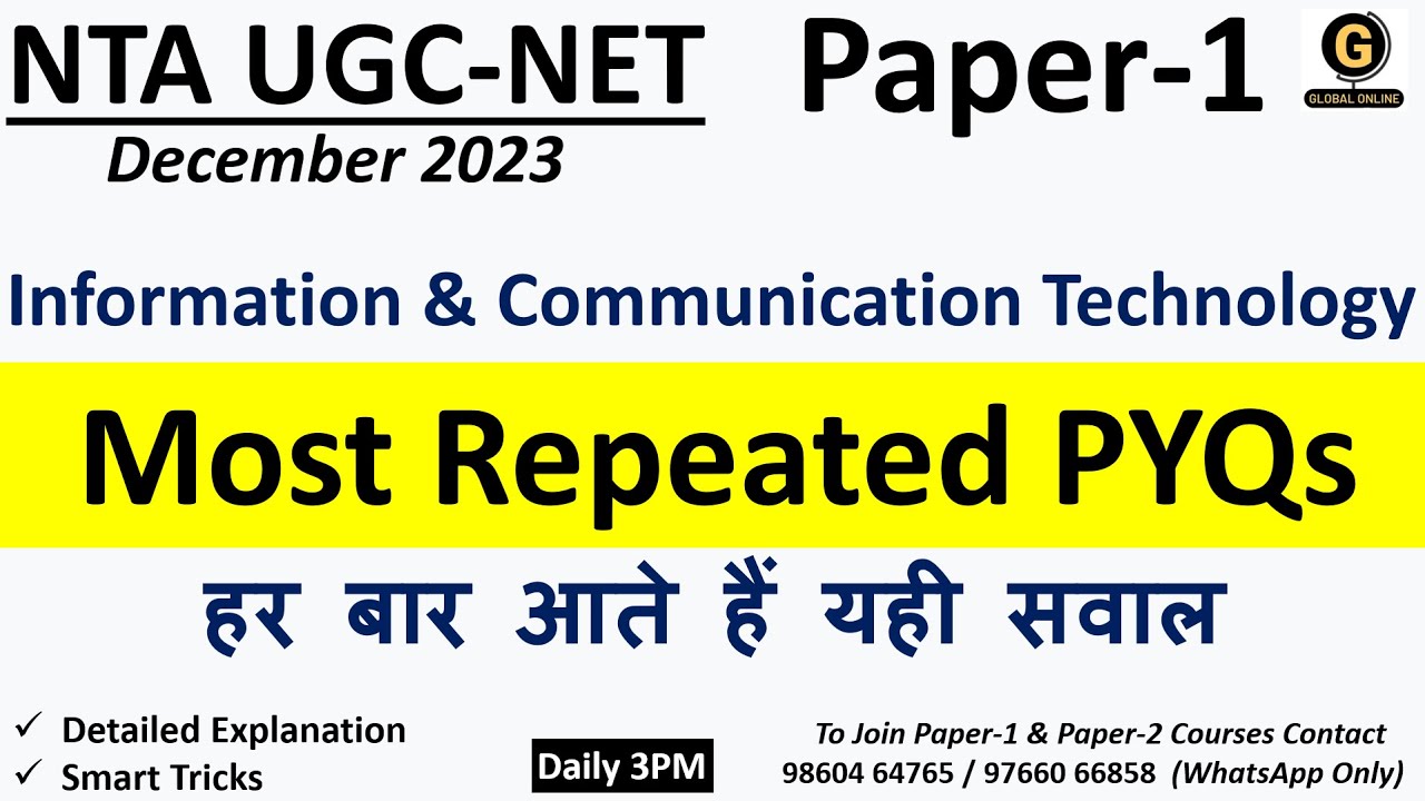 UGC NET Paper 1 Most Expected MCQs | Important Practice Questions for ...