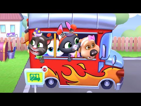 Talking Tom and Friends Bus ride🚍 Together 💥/ My Talking Tom #kidstv ...