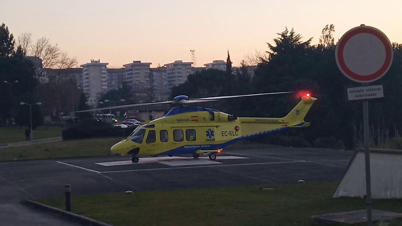 Descolagem helicóptero INEM(AW139) - YouTube