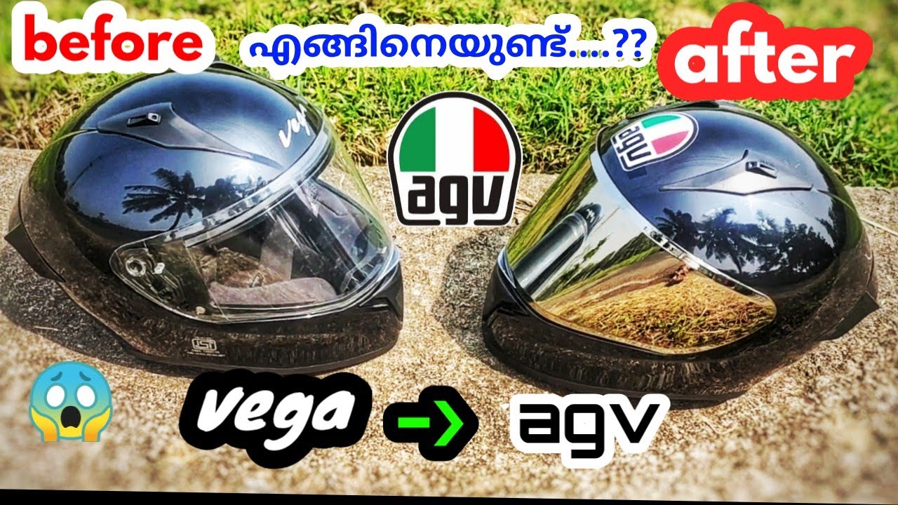 vega bolt agv helmet Malayalam | vega bolt modified to agv | bolt ...