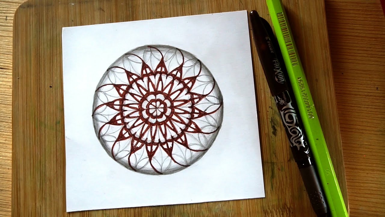 EASY 3D MANDALA DESIGN FOR BEGINNERS _ 3D Mandala_Relaxing art tutorial ...