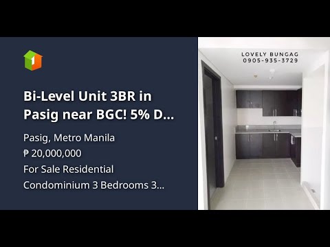 Bi-Level Unit 3BR in Pasig near BGC! 5% DP to moved-in! - YouTube
