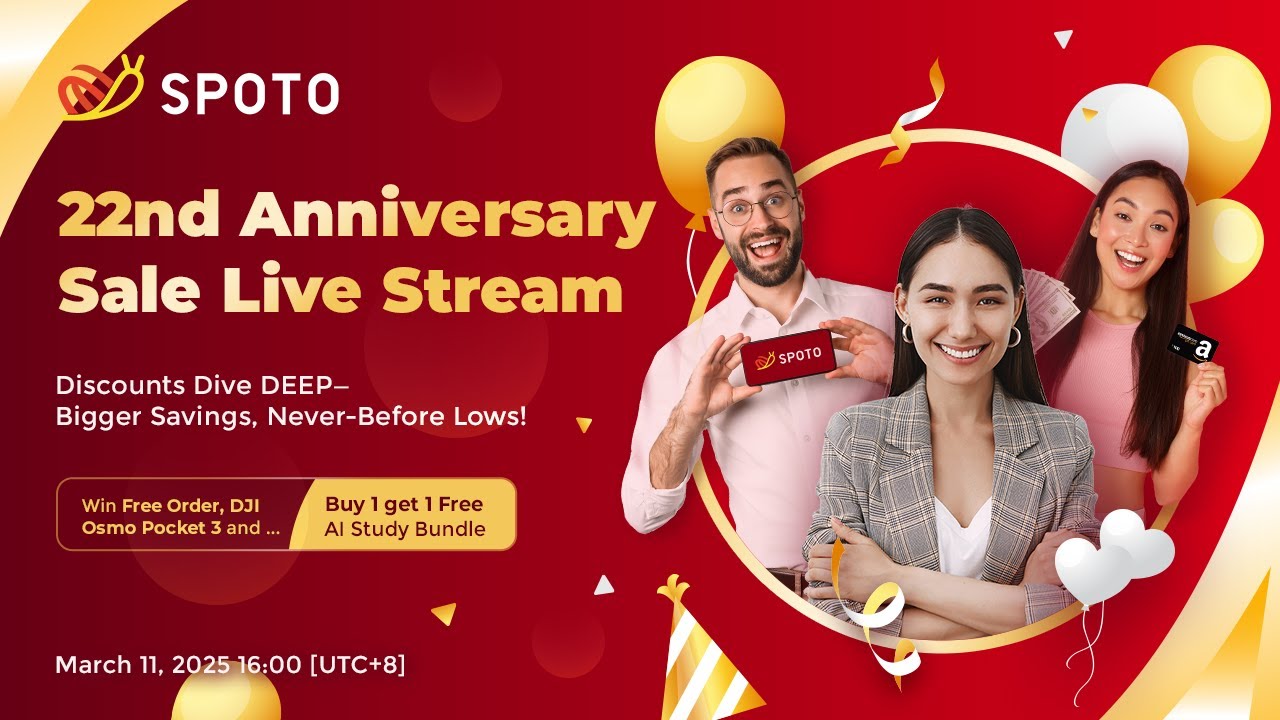 SPOTO 22-Year Anniversary Live Sale🎀Discounts Dive DEEP, Never-Before ...