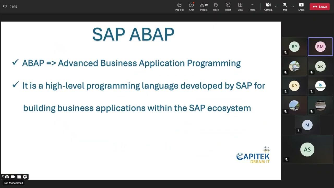 SAP ABAP DAY 1 - PART 1 - YouTube