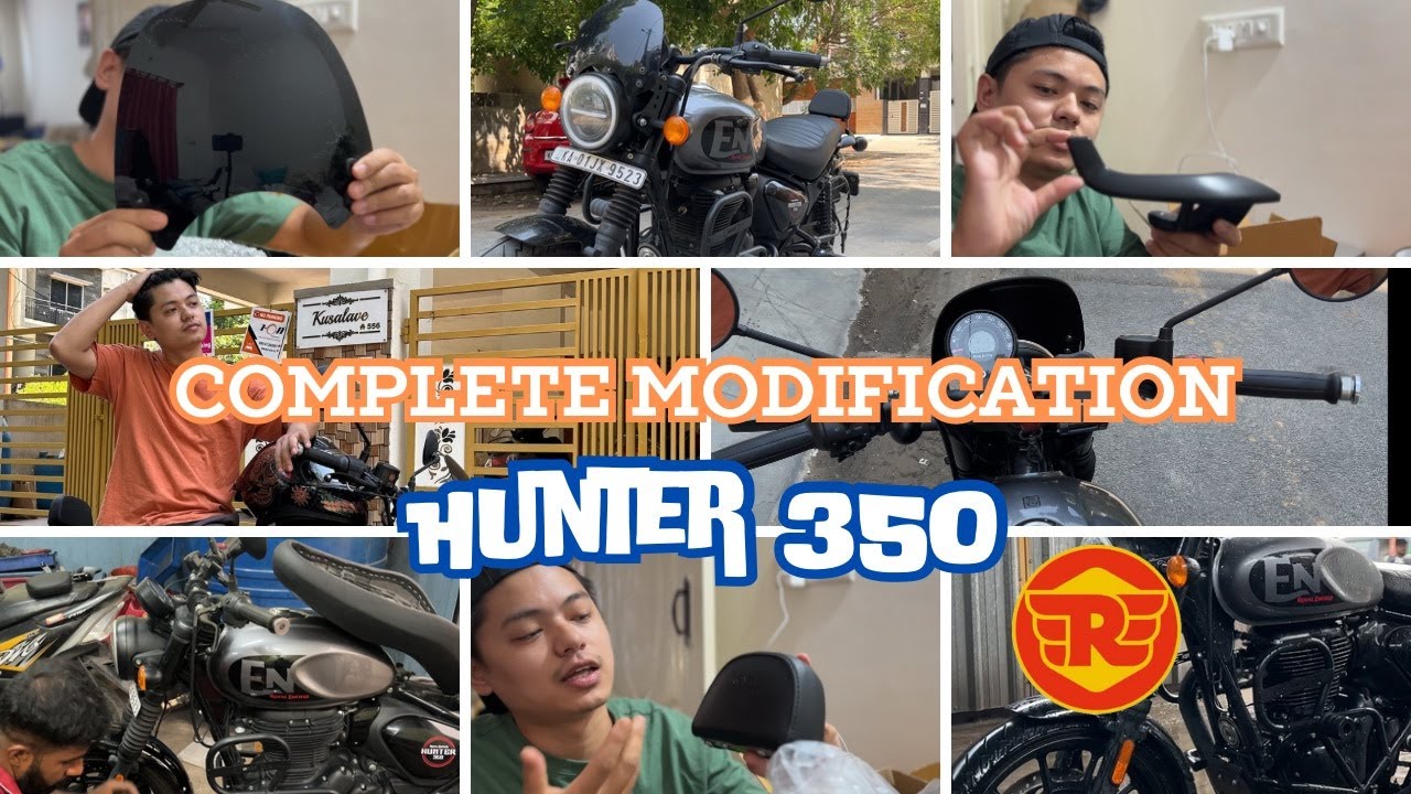 New Hunter 350 modification || @HUNTER350ROYALENFIELD - YouTube