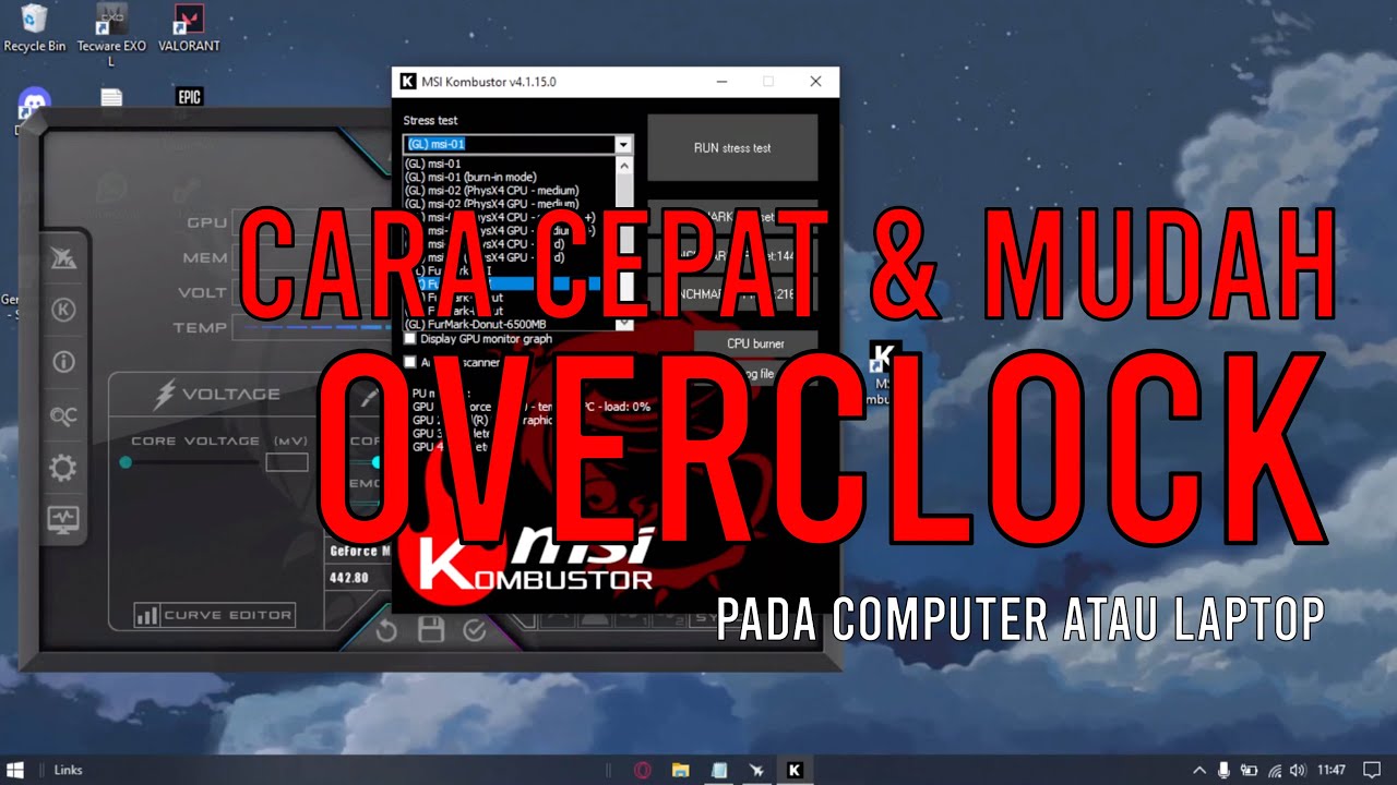 CARA CEPAT DAN MUDAH "OVERCLOCK KOMPUTER ATAU LAPTOP" !!! - YouTube