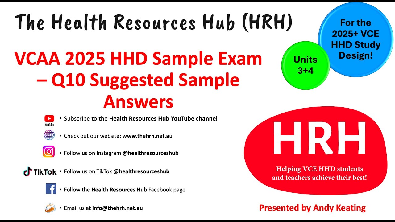 VCAA 2025 HHD Sample Exam – Q10 Suggested Sample Answers - YouTube