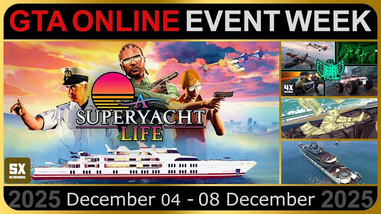 GTA ONLINE EVENT WEEK | 5X GTA$ & RP ON YACHT MISSIONS | 4X GTA$ & RP ...
