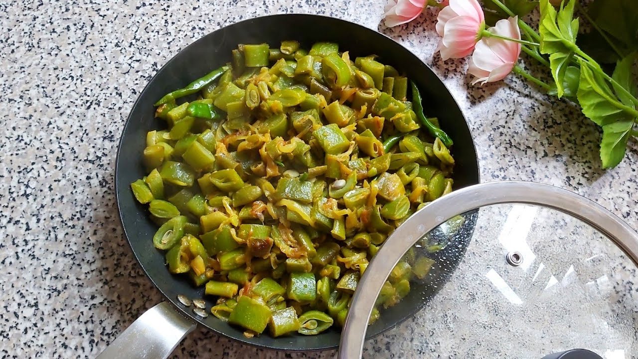 Runner Beans Bhaji Recipe - YouTube