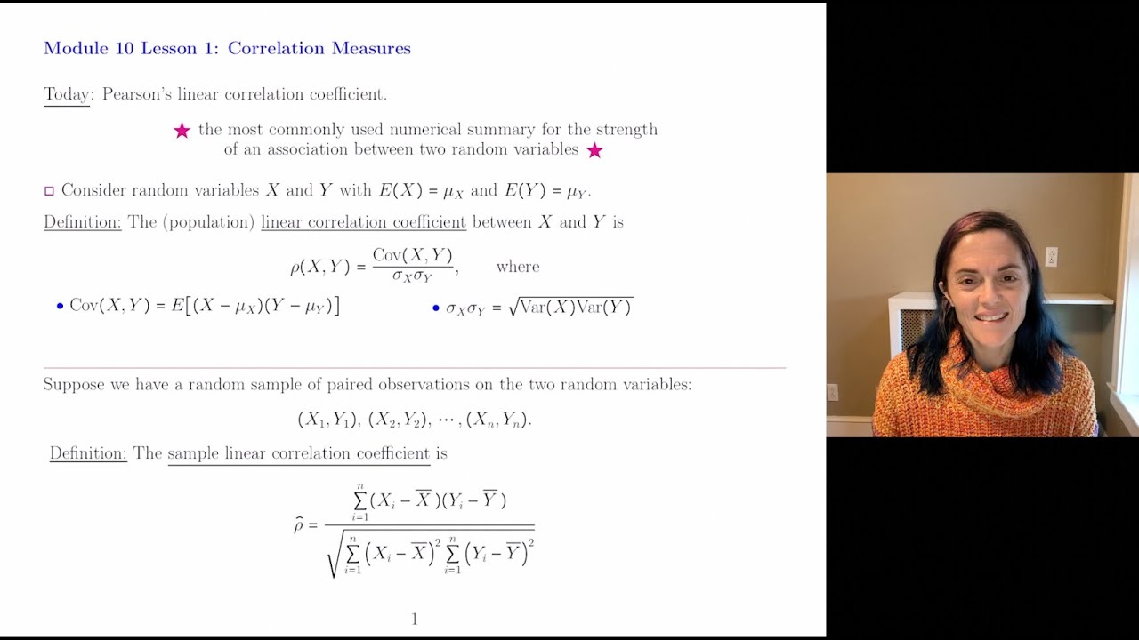 Module 10 Lesson 1: Correlation Measures (overview and lecture) - YouTube