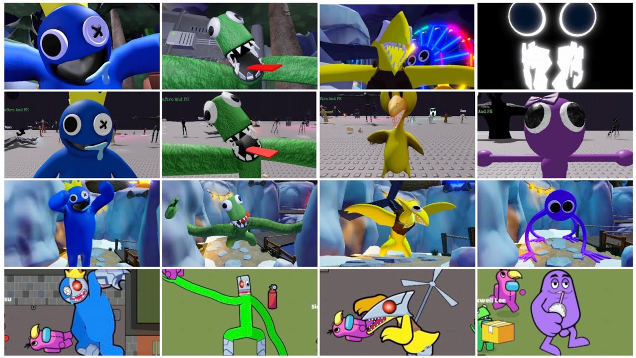 rainbow friends 2 vs concept rainbow vs accurate roleplay vs milkshak ...