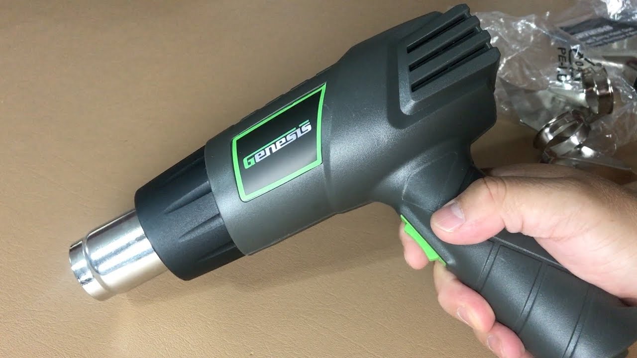 Genesis GHG1500A Dual Temperature Heat Gun Kit - YouTube