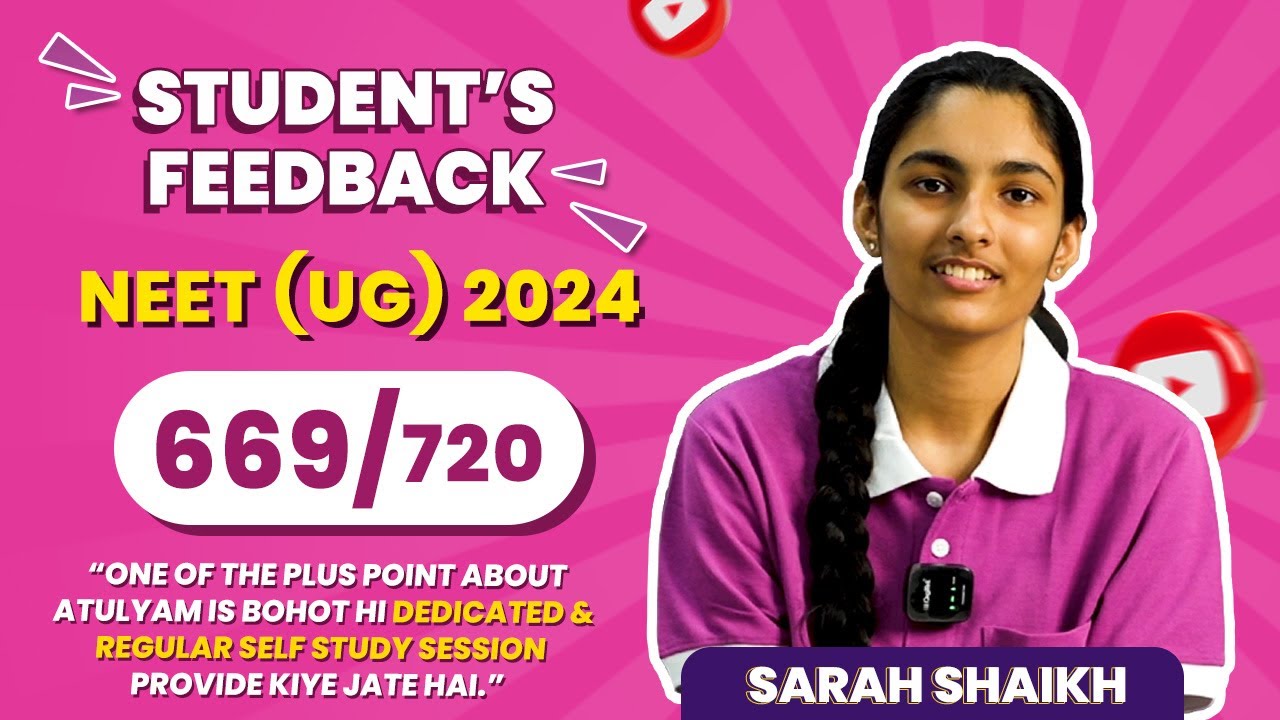 The Perfect Coaching for NEET Success | Sarah Shaikh Scores 669 ...