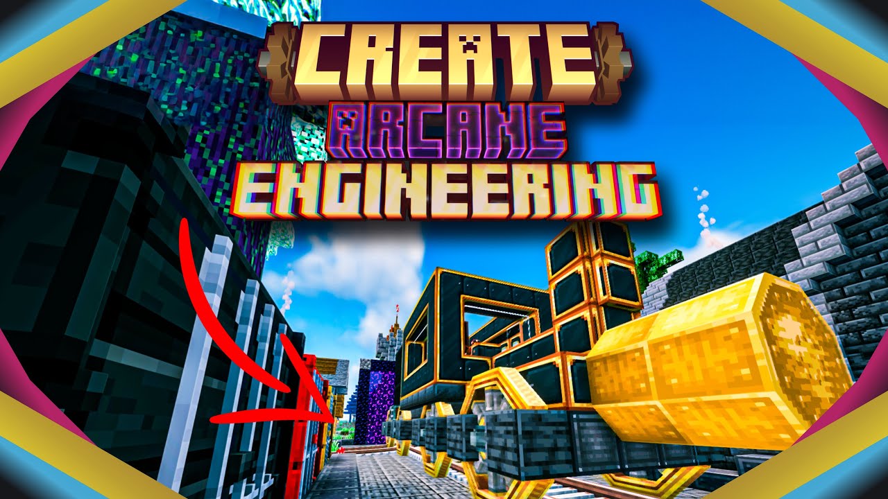 MEU PRIMEIRO TREM DO CREATE PASSA PELO NETHER - CREATE ARCANE ...