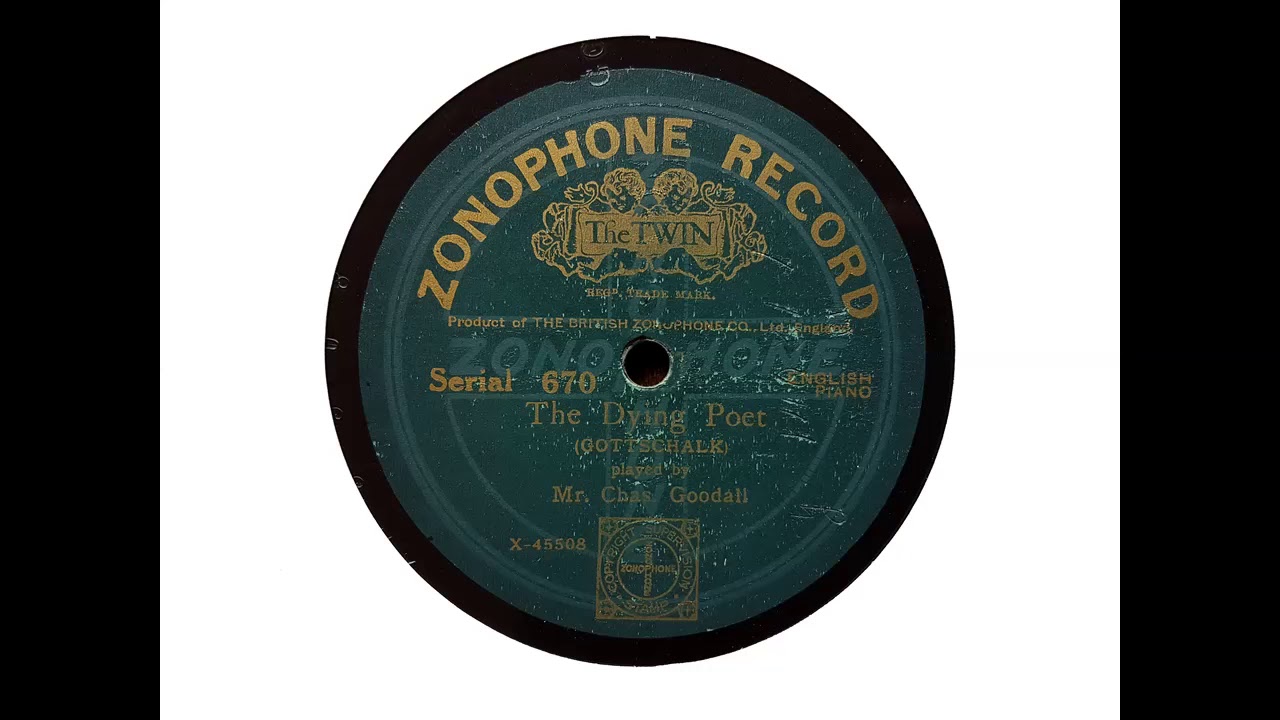 Charles Goodall (piano duet) - The Dying Poet (Gottschalk) (1911) - YouTube