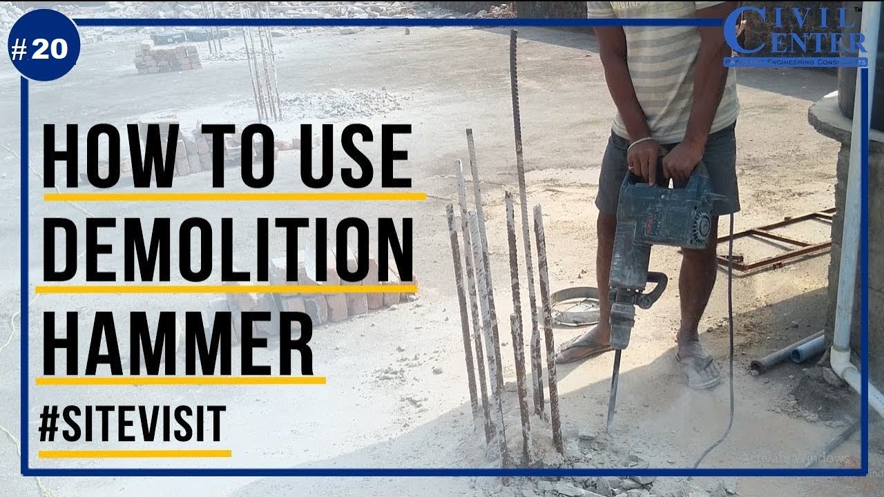 How to Use Demolition Hammer Concrete Breaker - YouTube