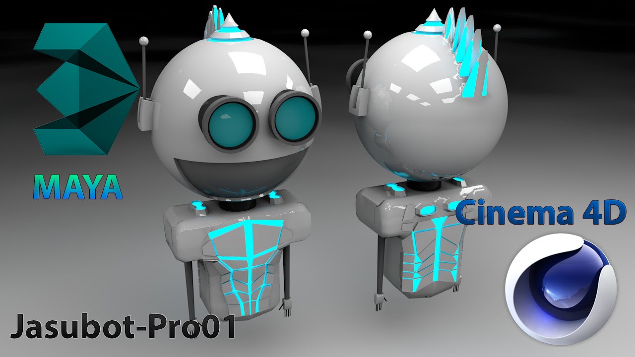 Robot creado en Maya y Cinema 4D | ¡Descargable! - YouTube