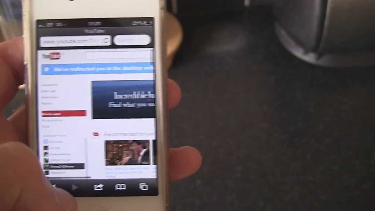 How to get full youtube website on an iphone. - YouTube