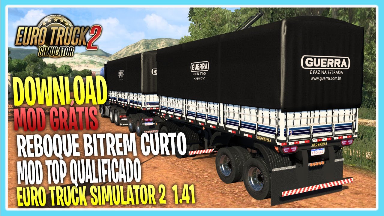 Mod Grátis BITREM CURTO PARA EURO TRUCK SIMULATOR 2 VERSÃO 1.41 - YouTube