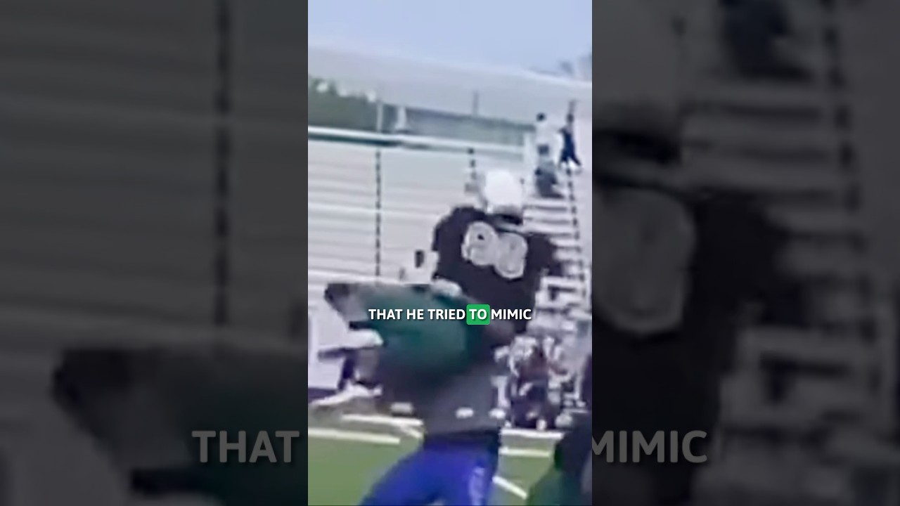 High School Kid COPIES Saquon Barkley Backward Jump #nfl - YouTube