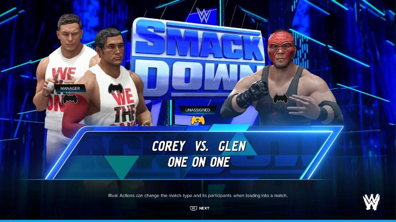 WWE 2K24:AWA Friday Night smackdown: Corey vs Glen - YouTube