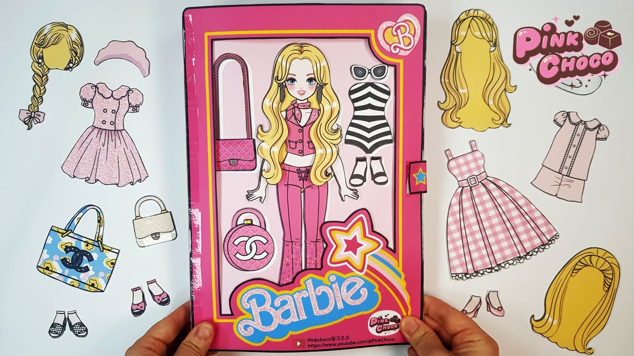 바비 종이인형 코디북 DIY How to Make Barbie Paper Dolls Handmade - YouTube