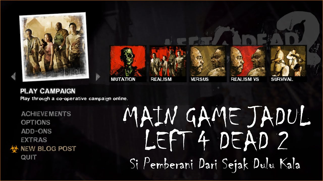MAIN GAME ZOMBIE JADUL LEFT 4 DEAD 2 - YouTube