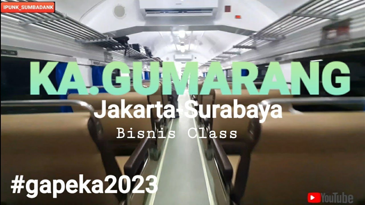 Naik KA.GUMARANG Bisnis class dari stasiun Pasarsenen Jakarta menuju ...