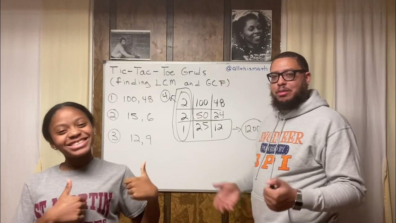 Finding GCF and LCM using Tic-Tac-Toe Grids @AllThisMath - YouTube