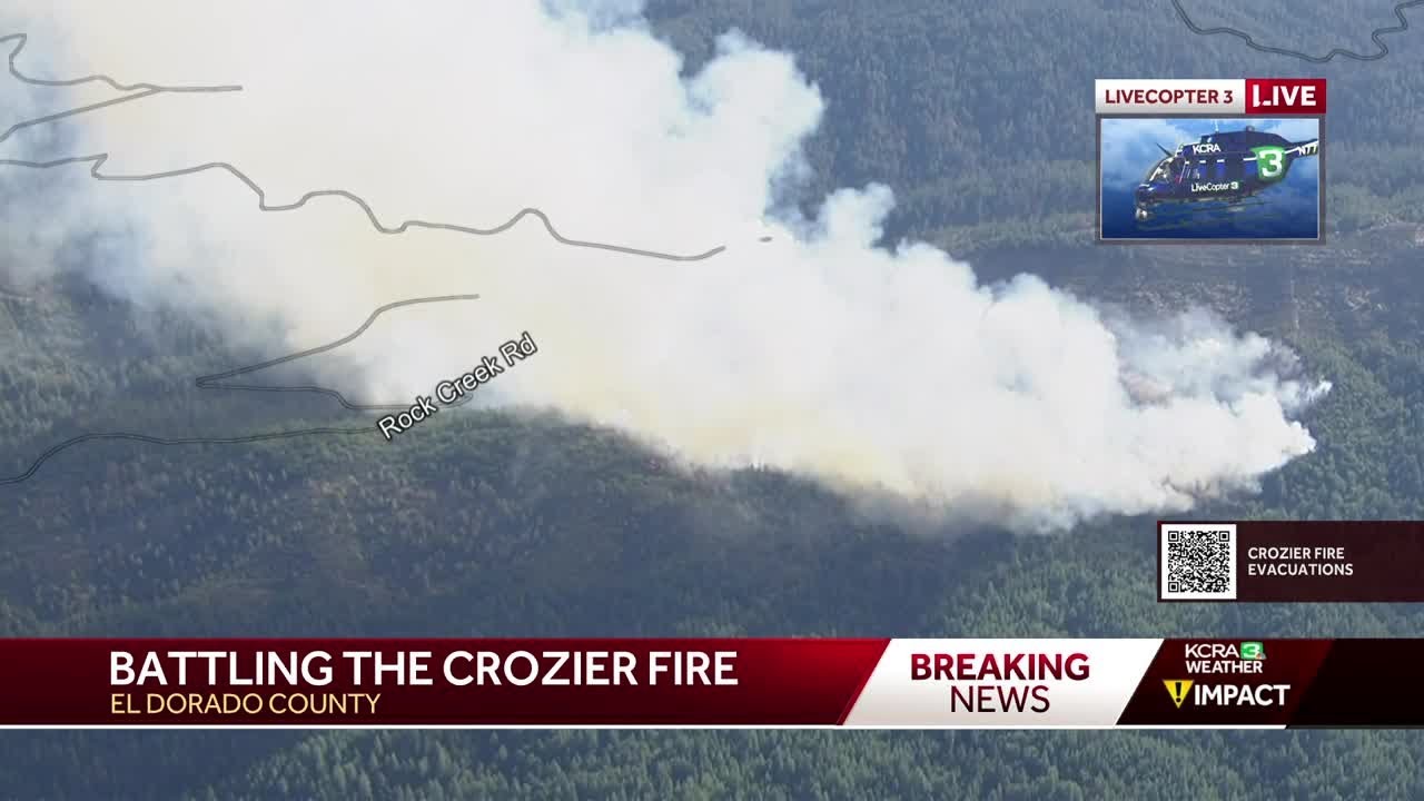 Northern California Wildfire Coverage | A view of the Crozier Fire from ...
