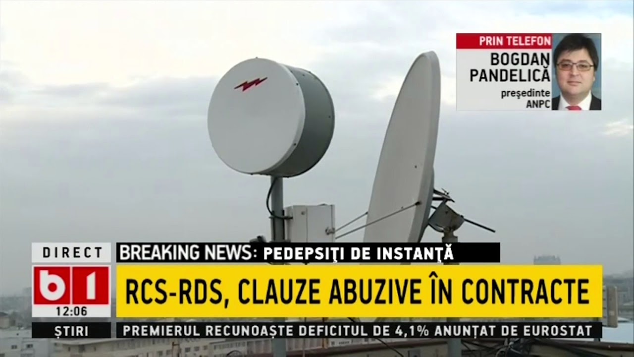 STIRI B1TV- MII DE CLIENTI INSELATI DE RCS RDS - YouTube