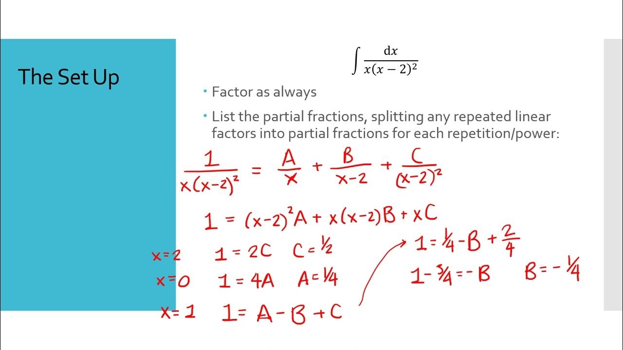 Integration by Partial Fractions - Repeated Linear Factors - YouTube