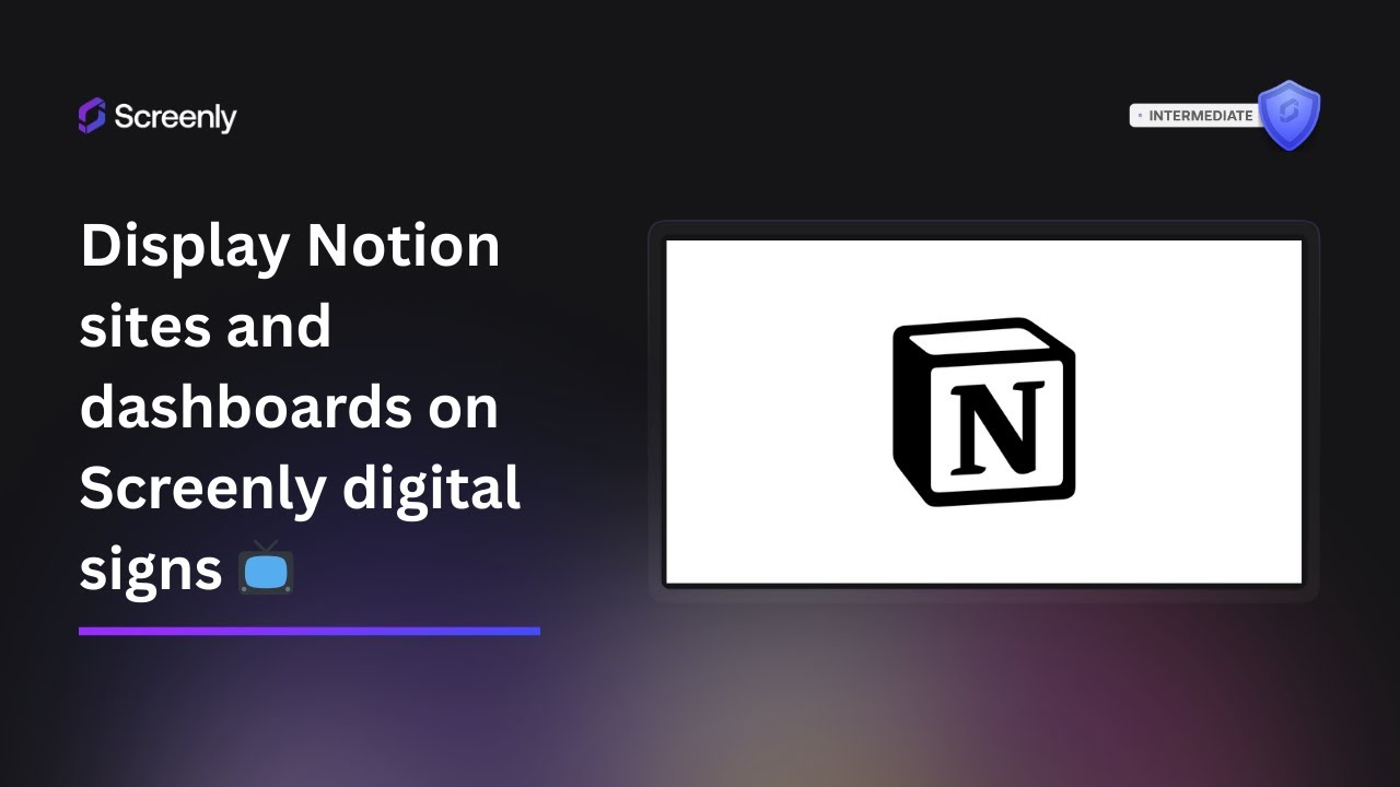 Display Notion sites and dashboards on Screenly digital signs - YouTube