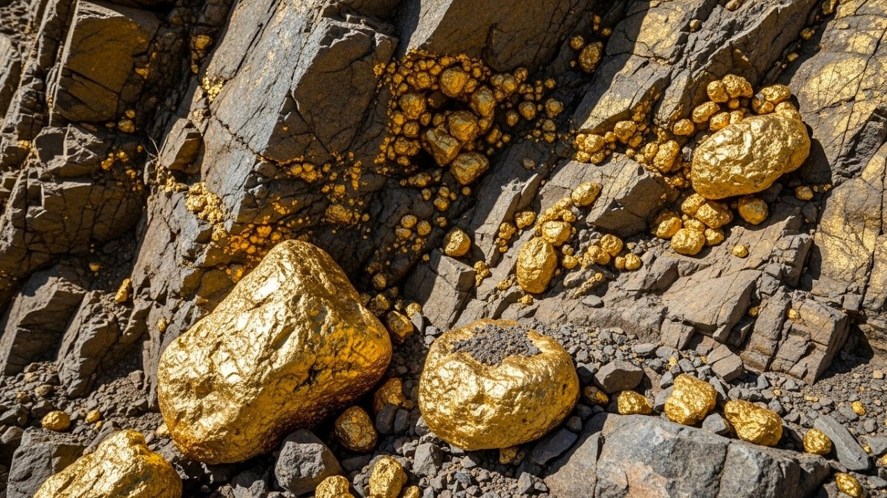 Uncovering Hidden Gold: Raw Nuggets Found Inside Natural Rock! - YouTube