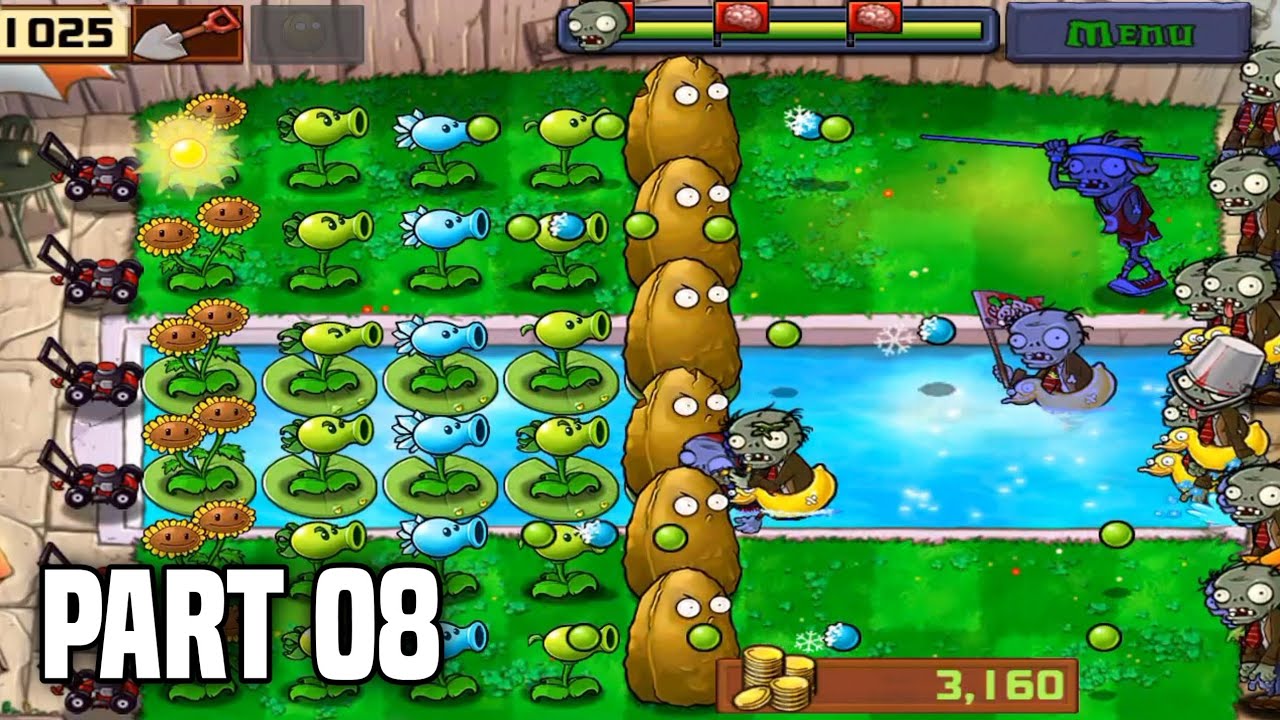 Plants vs. Zombies Gameplay Walkthrough Part 08 | iOS, Android - YouTube