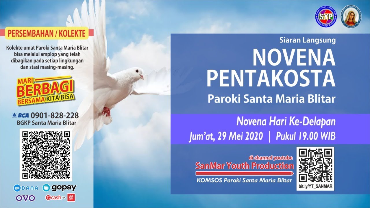 Novena Pentakosta Hari Ke-Delapan (Jum'at, 29 Mei 2020) | Paroki Santa ...