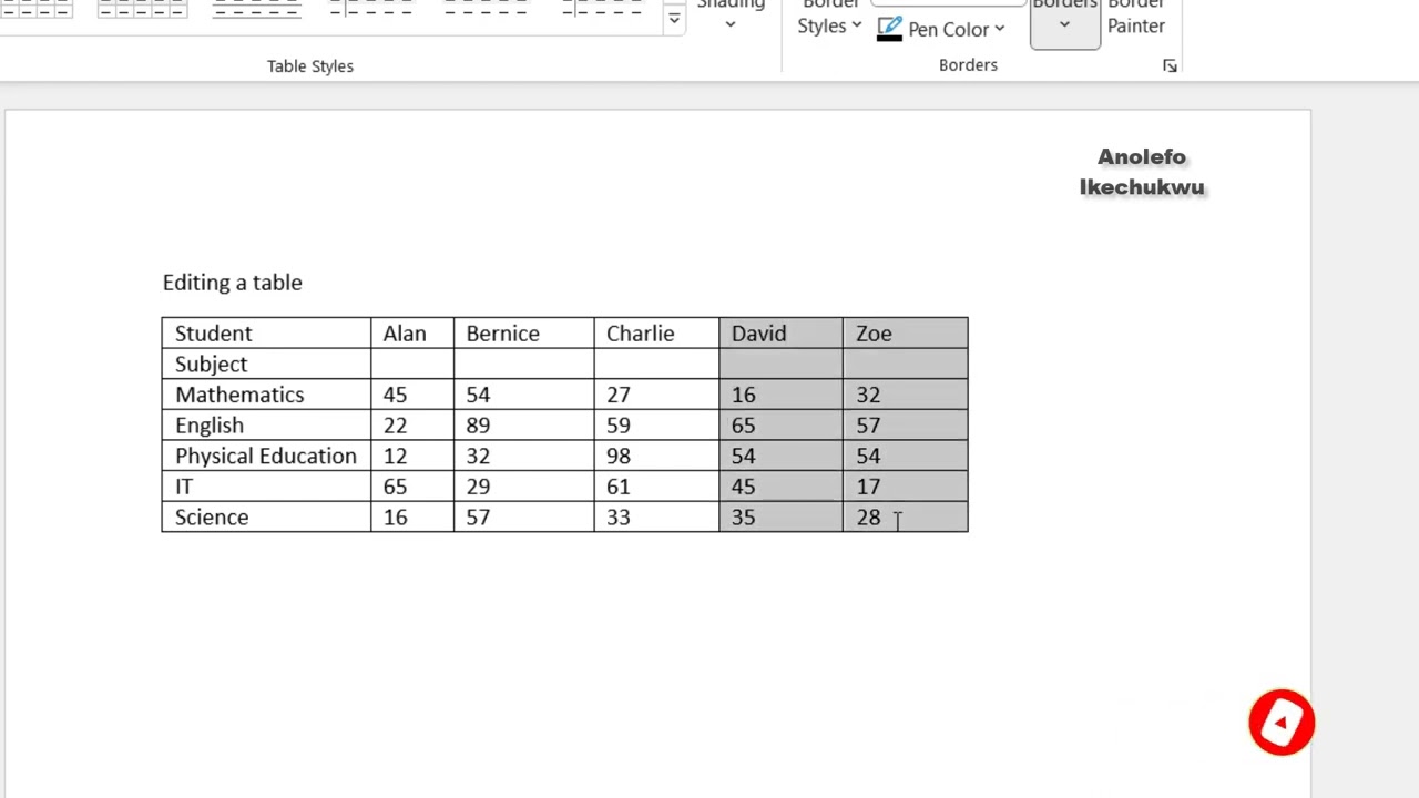 Move Rows And Columns In A Table Ms Word YouTube Move Rows And Columns In A Table Ms Word YouTube