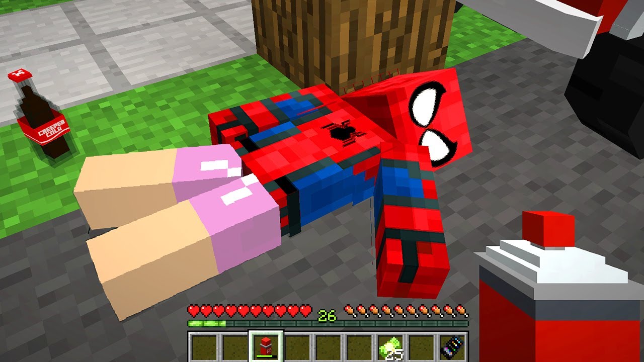 Don't Be Friends with SPIDERMAN in minecraft! Real life SPIDERMAN! NOOB ...