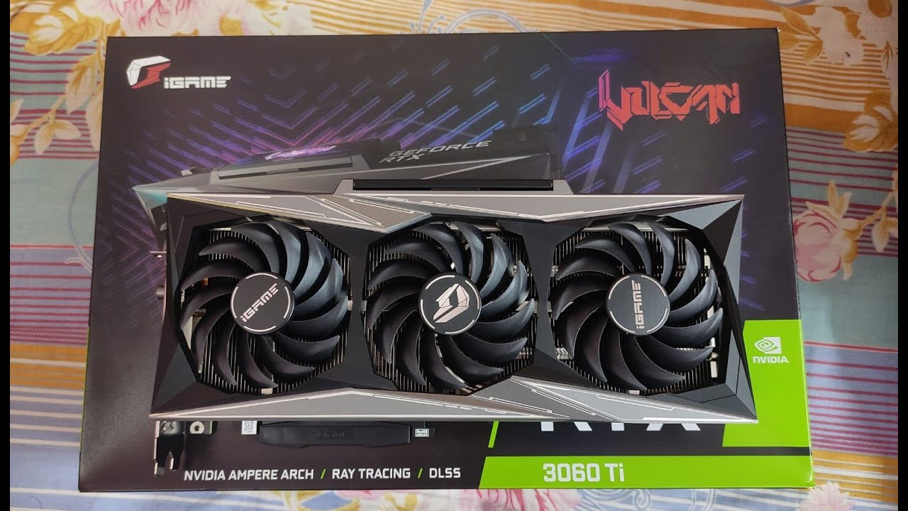 Colorful RTX 3060 Ti Vulcan OC with flip LCD display Unboxing in india ...