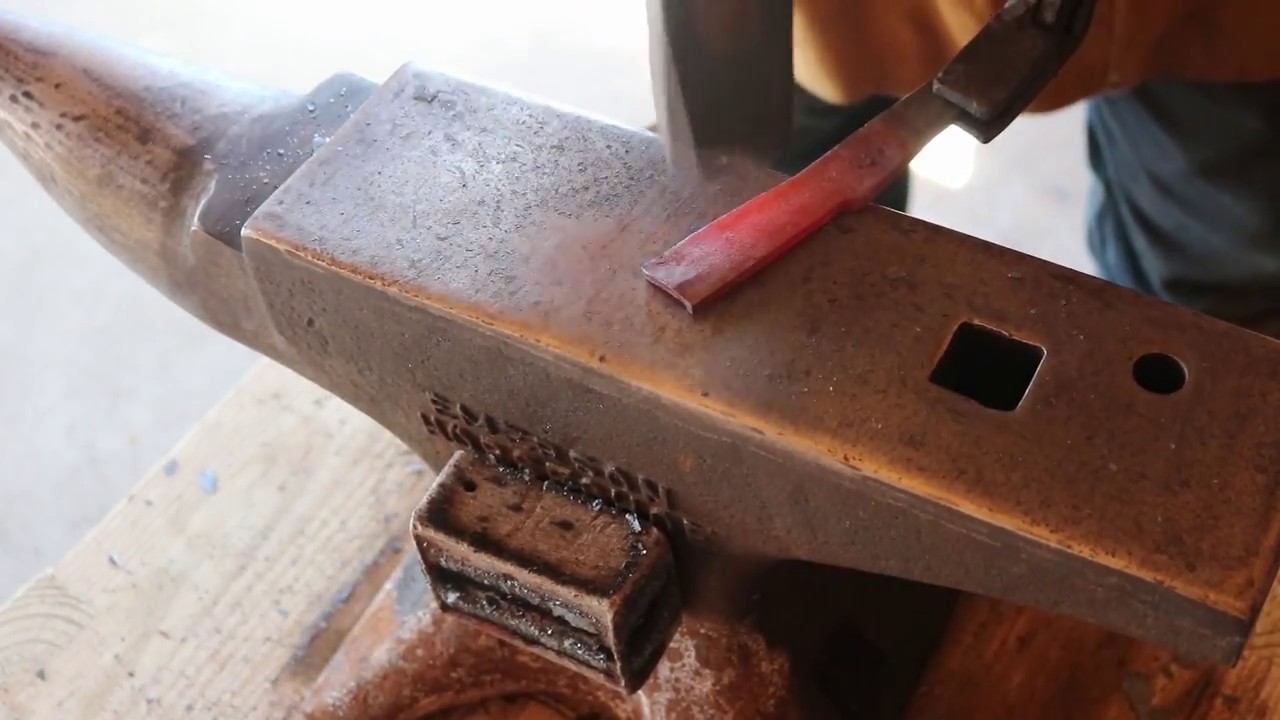 Kitchen knife from a file part one (forging) - YouTube
