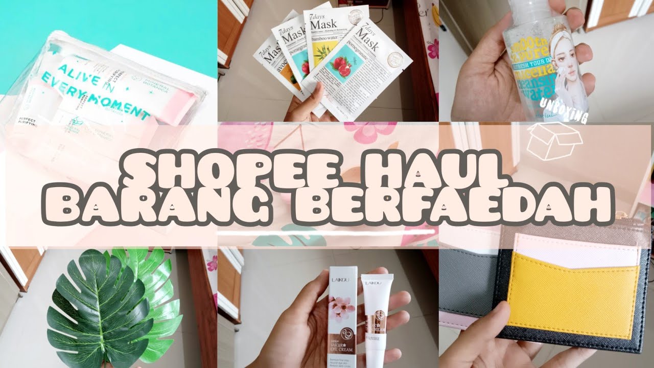 SHOPEE HAUL RANDOM || BELANJA SKINCARE & RANDOM THINGS UNDER 20K - YouTube