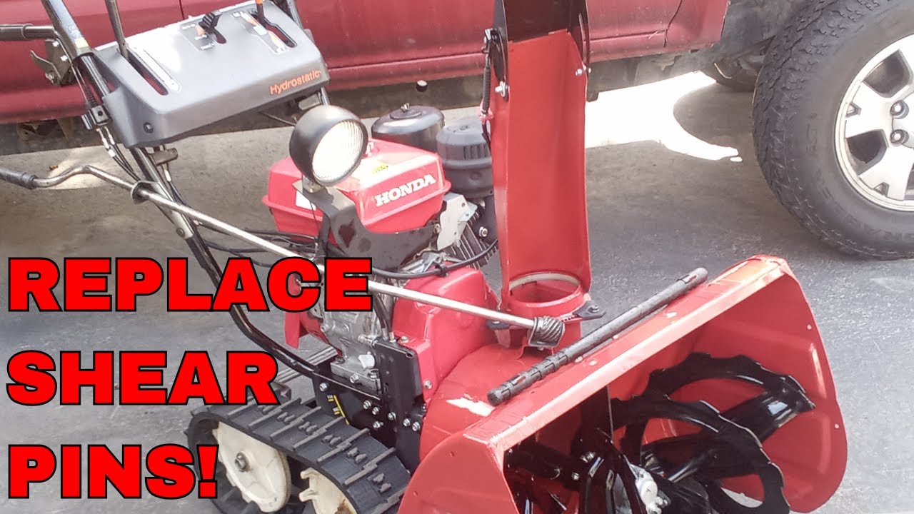 How To Replace Shear Pins On A Honda Snowblower. Older Models also ...